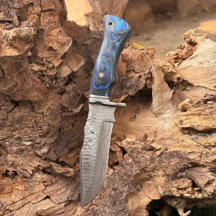 Custom Handmade Forged Damascus Steel Hunting Knife With Pakka Wood Ha – Hunt Craft Knives